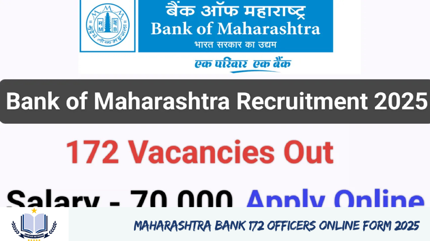 Maharashtra Bank 172 Officers Online Form - Sarkari Network