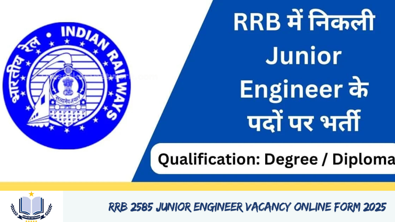 RRB 2585 Junior Engineer Vacancy Online - Sarkari Network